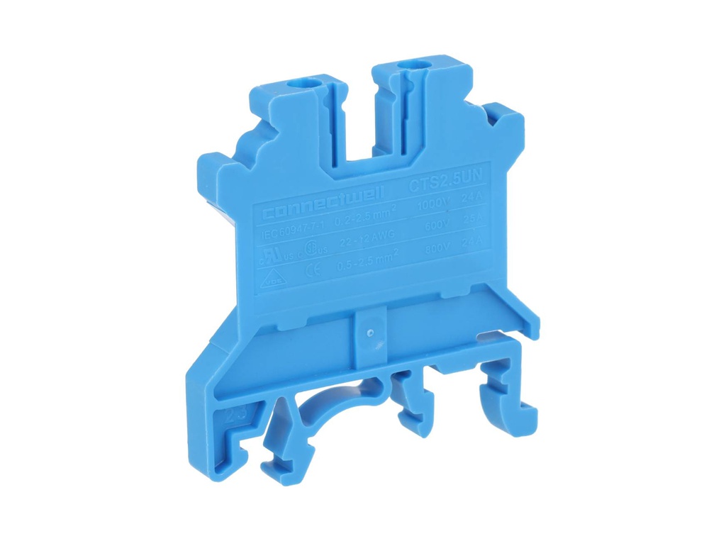 CTS2.5U-N/BU - CLEMA TERMINAL 25 AMPS AZUL | Acotron Electrónica Industrial