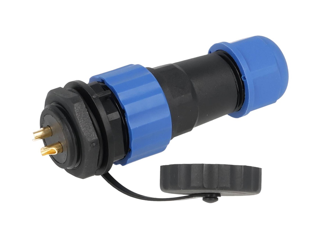 TP-SP20-SP2P — CONECTORES PANEL/RECTO (PAR) 2PIN IMPERMEABLE, IP68, 25A ...