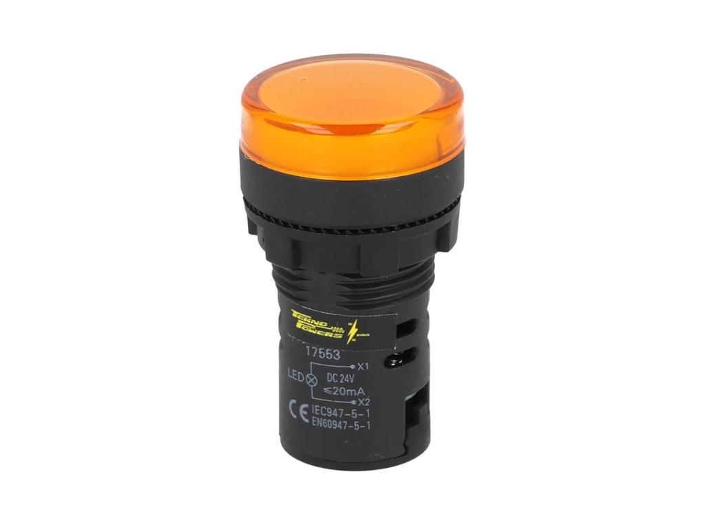 TP-LI22-Y24 — LAMPARA PILOTO LED AMARILLO 22mm 24VCDE VCA PLASTICO *NO ...