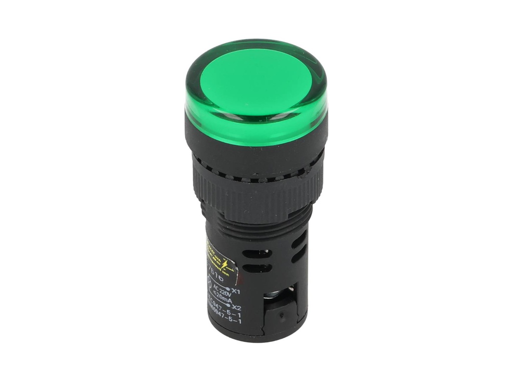 TP-LI16-G — LAMPARA PILOTO LED VERDE 16mm 220VCA*NO SON A PRUEBA DE ...