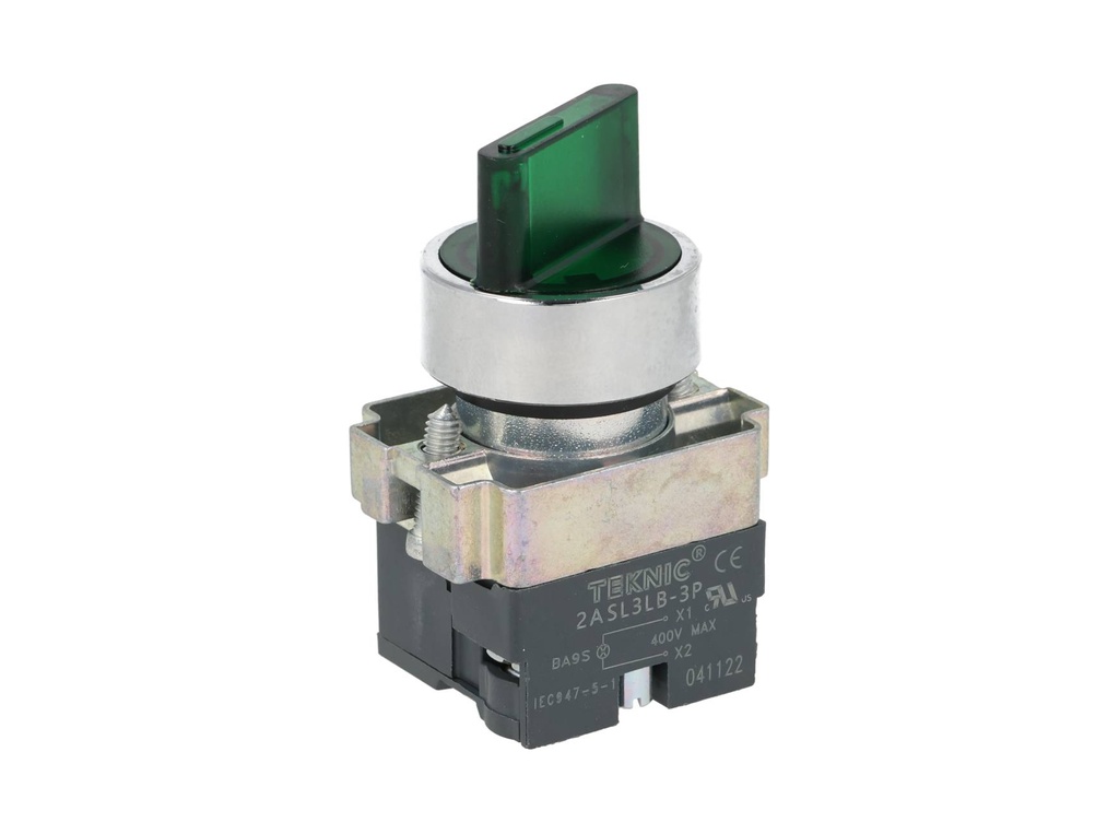 2ASL3LB-3-400 — SELECTOR ILUMINADO 3POS. FIJAS NO INCLUYE LED 6, 12, 24, 48, 110, 230VCA/CD # ...