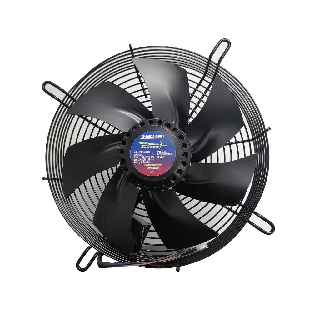 TP-FAN20-250BE — VENTILADOR CON BALERO 220VCA 250X250X86mm1300-1500RPM ...