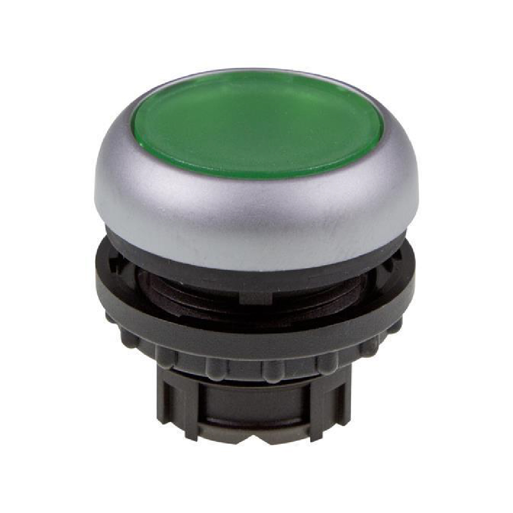 M22-DRL-G — BOTON ENCLAVADO ILUMINADO VERDE | Acotron Electrónica Industrial