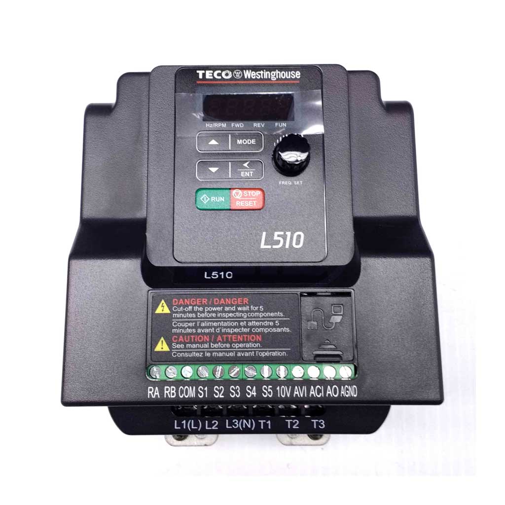 L510-202-H3-U — VARIADOR DE FRECUENCIA 230VCA 2HP, 3 FASES DE ENTRADA, 3 FASES DE SALIDA. 7.5 ...